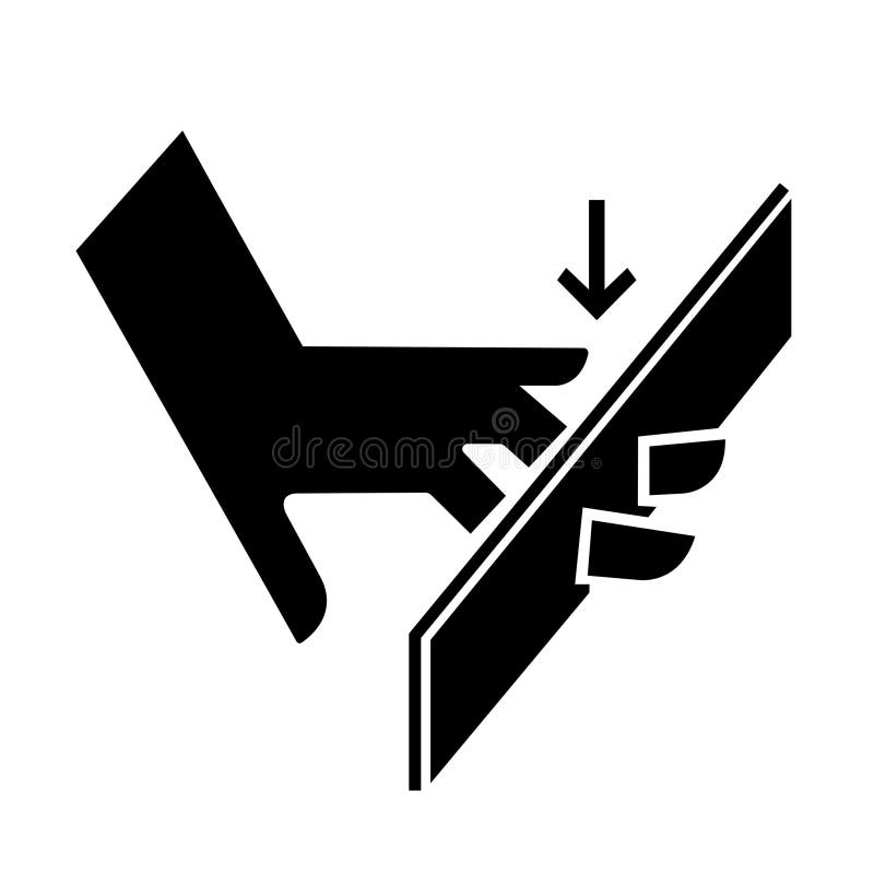 Sharp Edges Will Cut Black Icon,Vector Illustration, Isolate on White ...