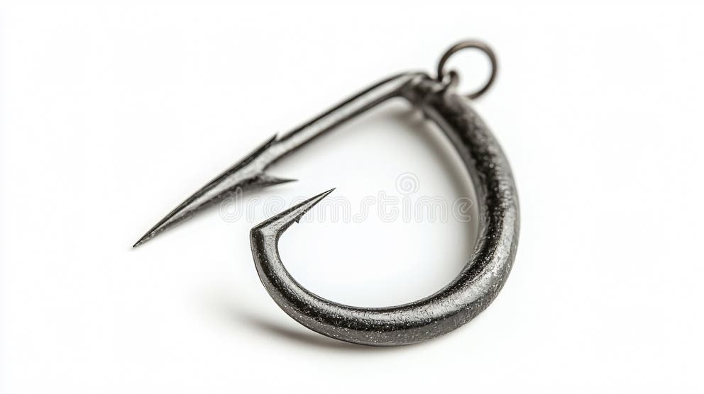 Sharp Fishing Hook Isolated on White Background for Baiting Fish Catch ...