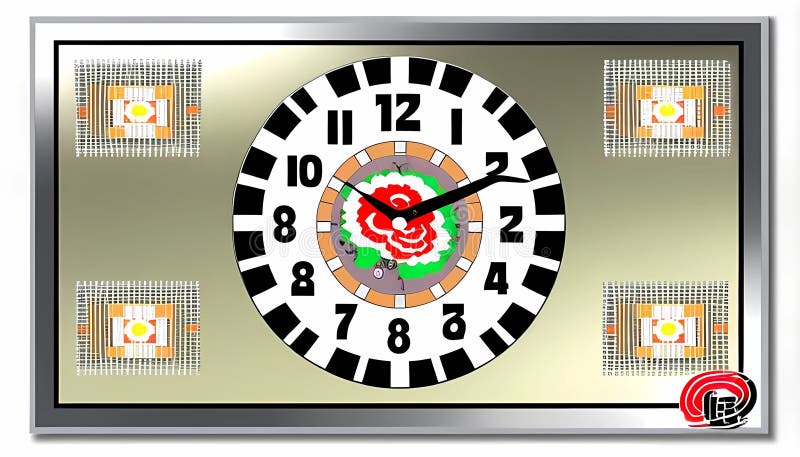 Sharp Focus Clock Sticker, Made with Generative AI Stock Illustration ...