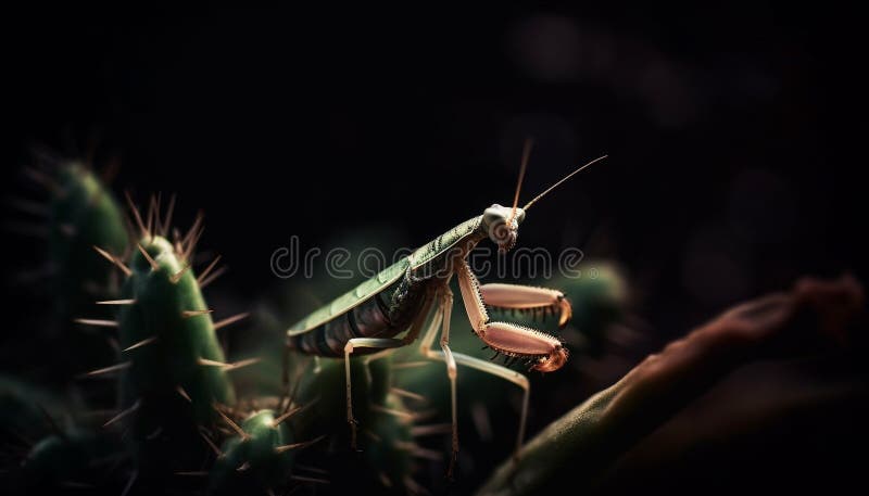 Sharp Focus on Green Locust Leg Close Up Generated by AI Stock ...