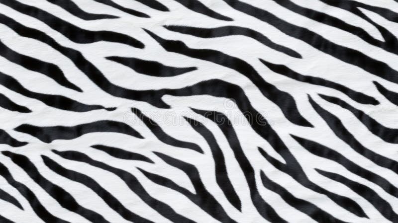 A Sharp Focus on the Zebra Fur Reveals Its Striking Black and White ...
