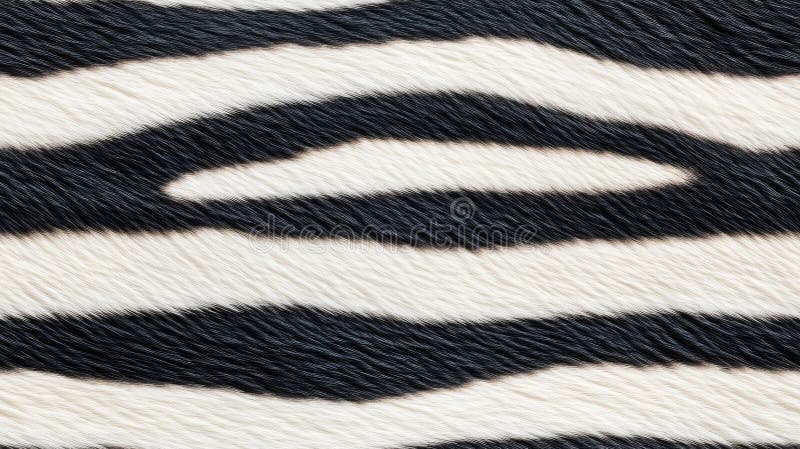 A Sharp Focus on the Zebra Fur Reveals Its Striking Black and White ...
