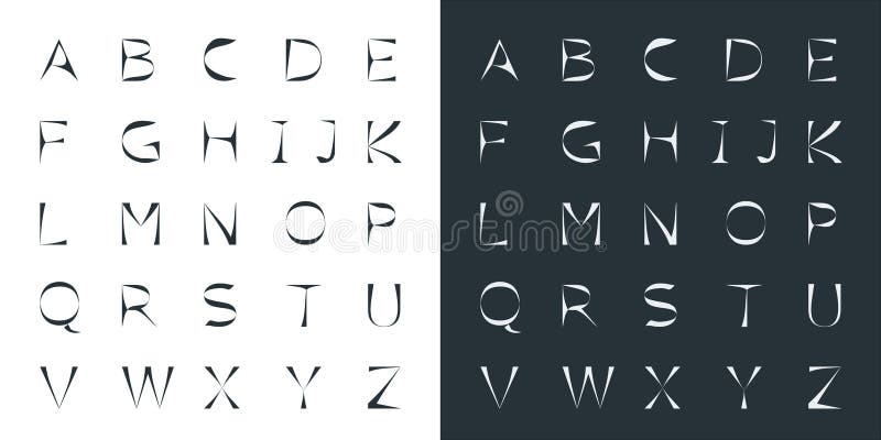 Sharp Font. Vector Alphabet Stock Vector - Illustration of isolated ...