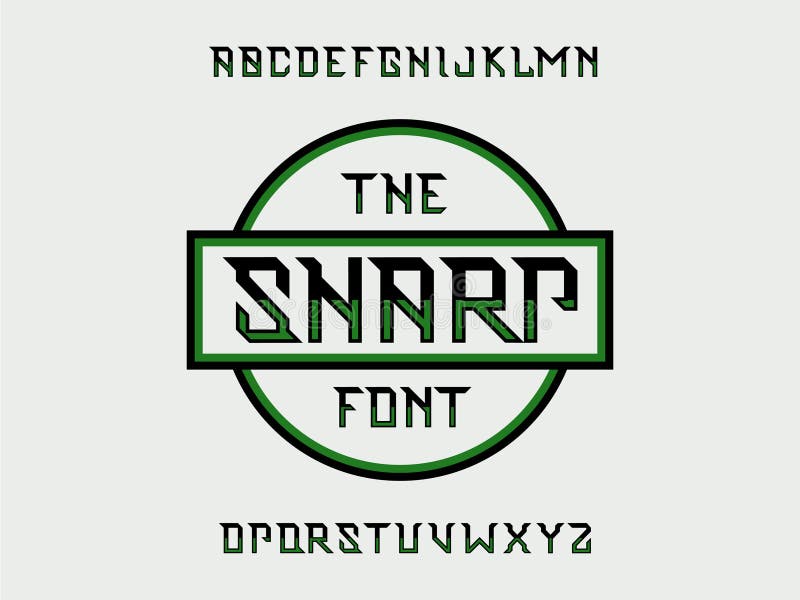 Sharp Font. Vector Alphabet Stock Vector - Illustration of alphabet ...
