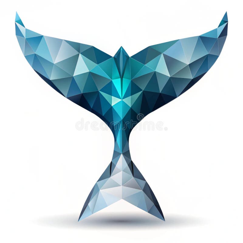 Geometric Whale Tail stock illustration. Illustration of whale - 367349761