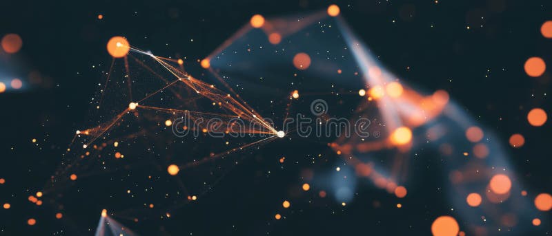 Sharp Geometric Spark Patterns Create an Intriguing Overlay on a Black ...