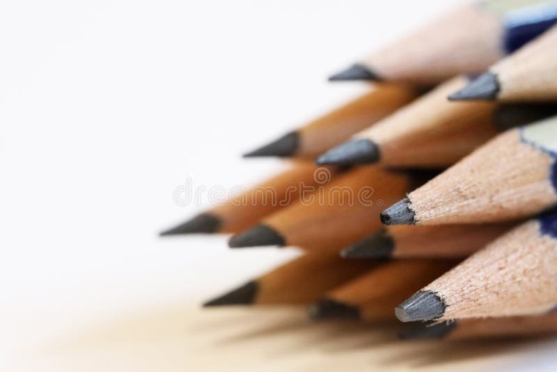 Sharp Graphite Lead Pencils in Various Compositions and Arrangements ...