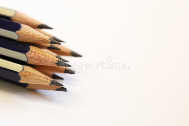 Sharp Graphite Lead Pencils in Various Compositions and Arrangements ...