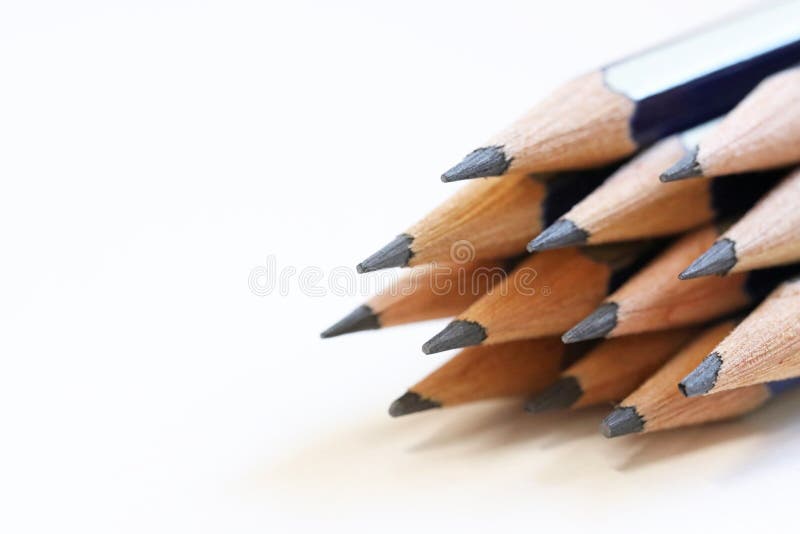 Sharp Graphite Lead Pencils in Various Compositions and Arrangements ...