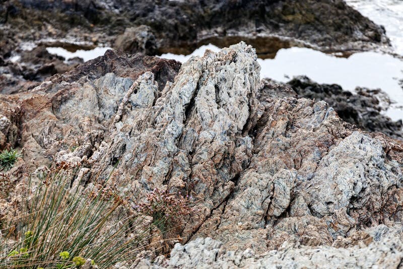 Sharp Gray Rocks on the Beach Stock Image - Image of brown ...