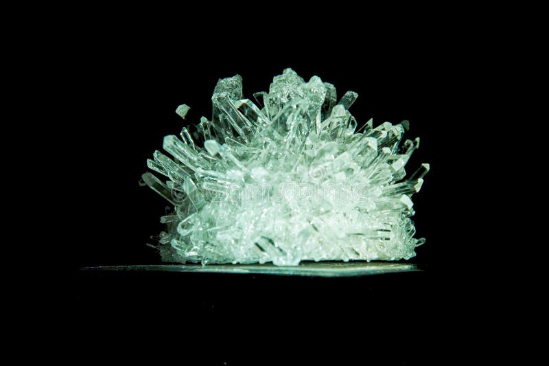 Sharp Green Emerald Crystal Highlighted from the Bottom Stock Photo ...