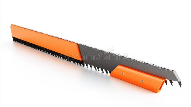 Sharp Hand Saw Blade with Orange Handle Isolated on White Background ...