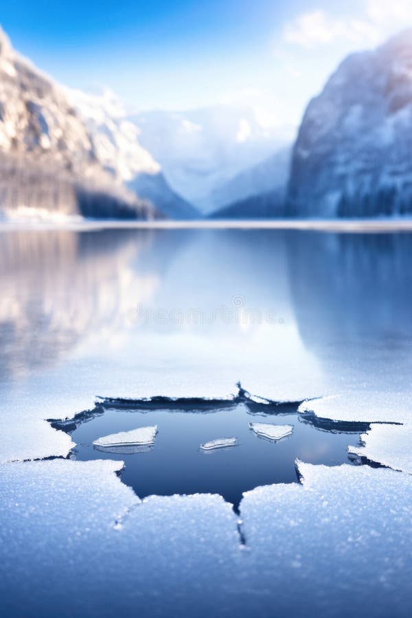 Sharp Ice Cracks Spread Eerily Across a Frozen Lake, Hinting at Hidden ...