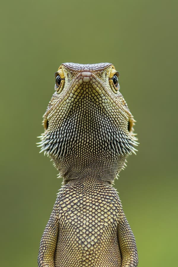 A Sharp Image of a Lizard S Face is Set Against a Blurred Backdrop ...
