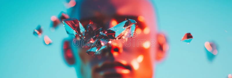 Fragmented Geometric Shapes Create a Vibrant Visual Impact in a Bright ...