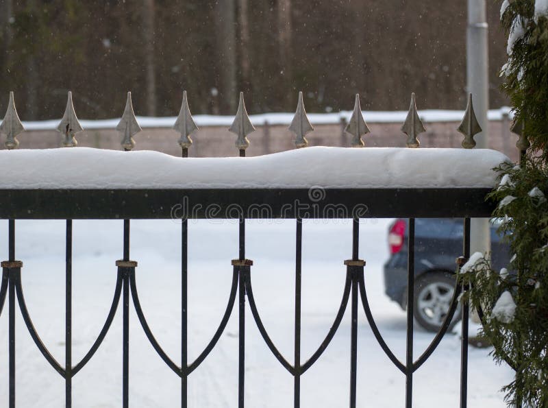 Sharp iron fence top stock photo. Image of details, area - 211536738