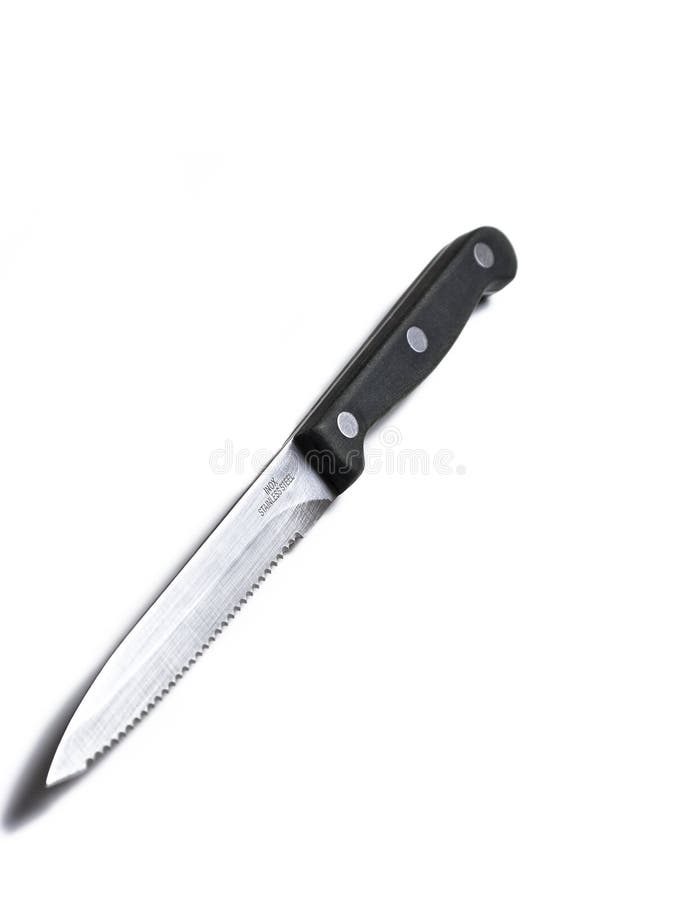 Sharp Kitchen Knife Isolated Stock Photo - Image of utensil, knife ...