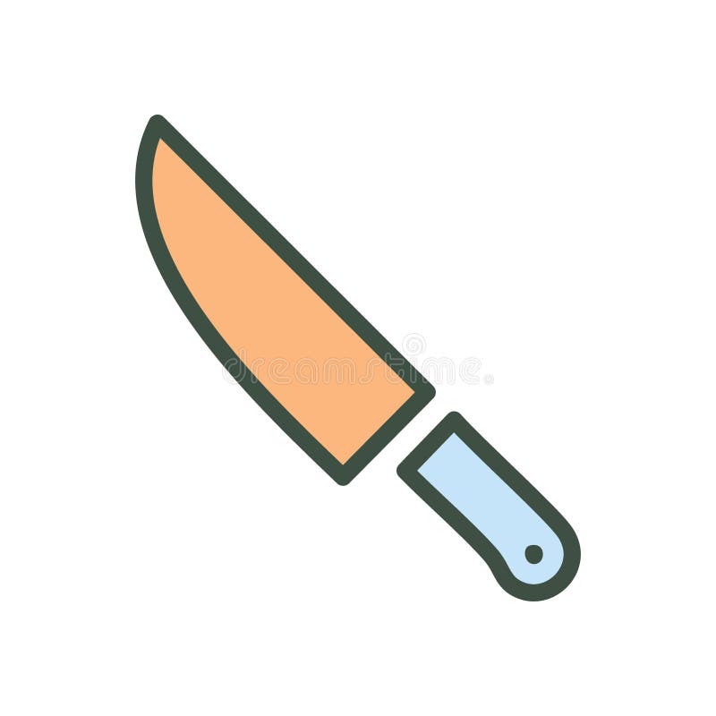 Sharp Kitchen Knife. Kitchen Knife Icon with a Sharp Blade and a Handle ...