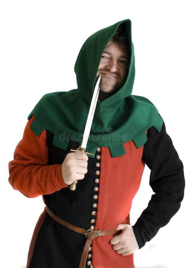 Medieval robber stock image. Image of cape, knife, sharp - 10434315
