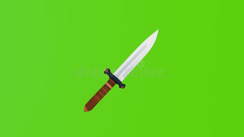 A Sharp Knife Isolated on a Green Screen Stock Video - Video of screen ...