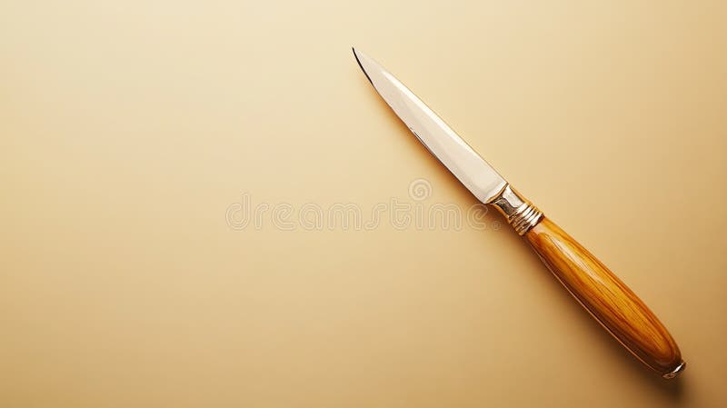 Sharp Knife Table Against Brown Background Stock Photos - Free ...