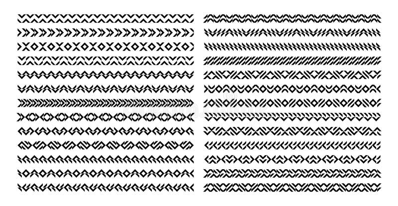 Sharp Line Abstract Shape Divider Design Set Stock Vector ...