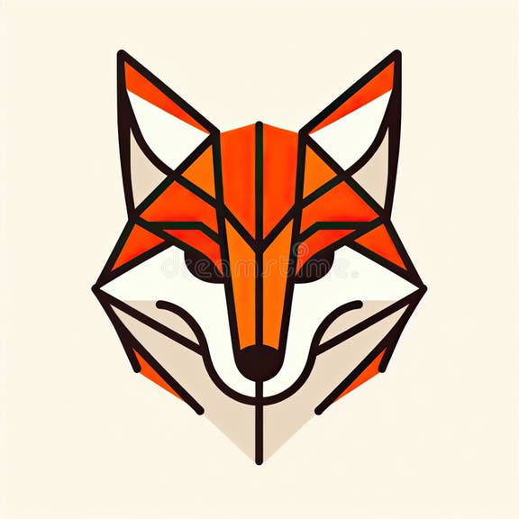 Sharp Lines Fox Emblem in Vector Art Stock Illustration - Illustration of futuristic, sharp ...