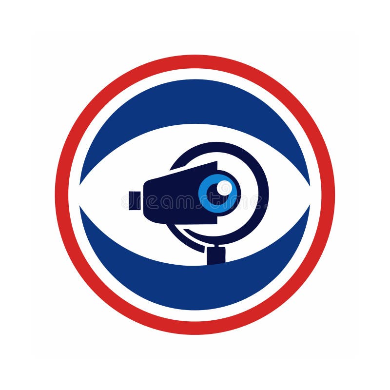 CCTV and Security Logo with Eye and Lens Illustration Stock ...
