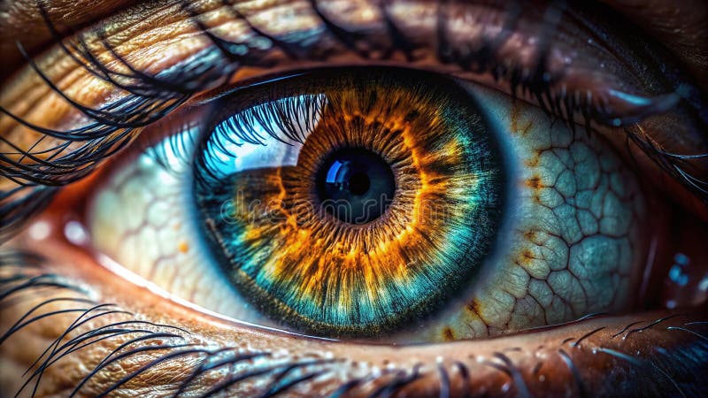 Sharp Macro Photos of the Human Eye Reveal Mysterious Details Stock ...