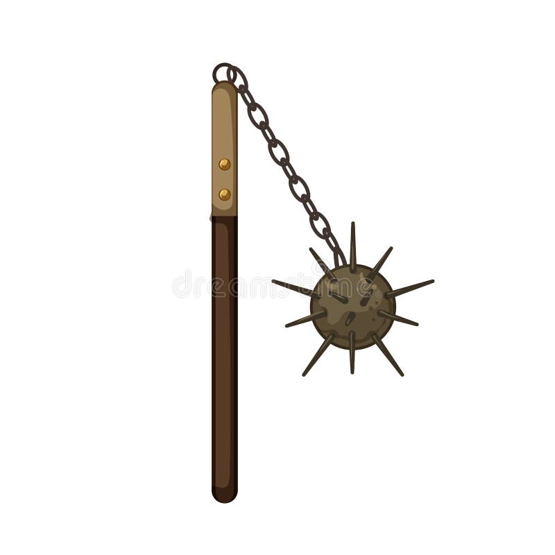 Sharp Medieval Weapon Cartoon Vector Illustration Stock Illustration ...