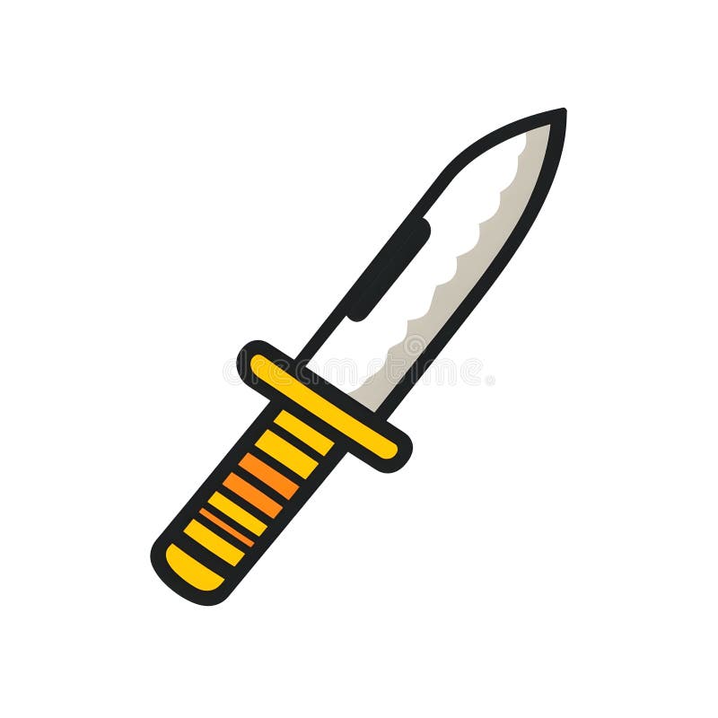 Sharp Dagger Weapon Knife Blade Icon Symbol Stock Illustration ...