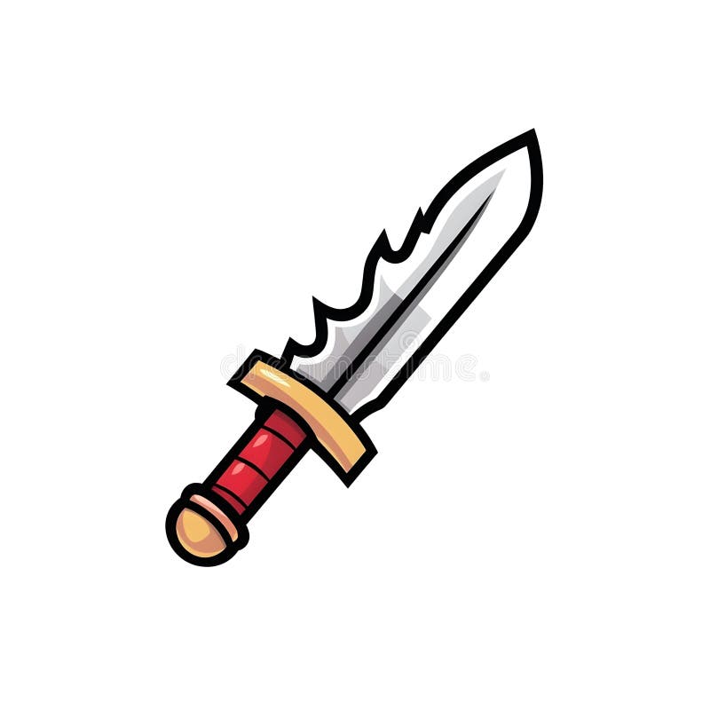 Sharp Dagger Weapon Knife Blade Icon Symbol Stock Illustration ...