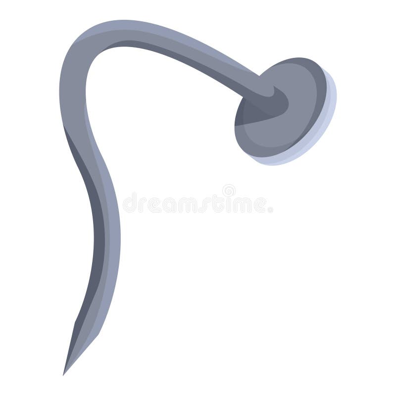 Sharp Metal Nail Hook Hanging Element Isometric Icon Stock Illustration ...