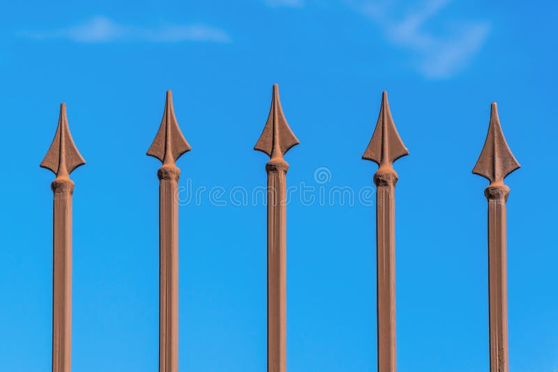 Metal Peaks Against the Blue Sky Stock Photo - Image of peak, contour ...