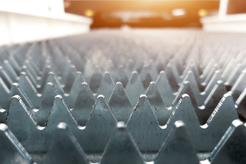 Sharp Metal Teeth in a Row. Desktop CNC Sheet Metal Laser Cutting ...