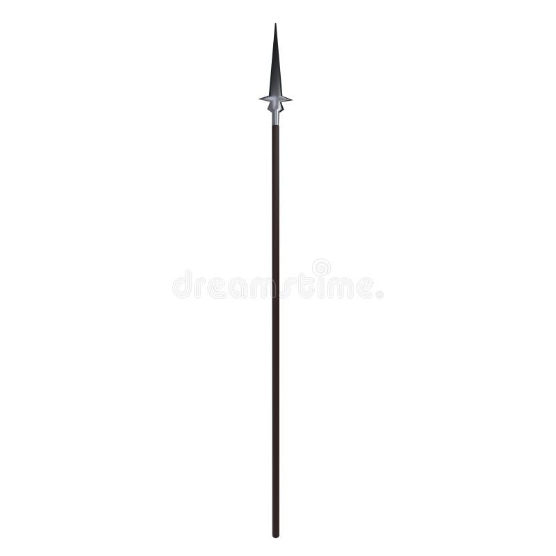 Traditional Spear Displayed on a Plain Background in a Studio Setting ...