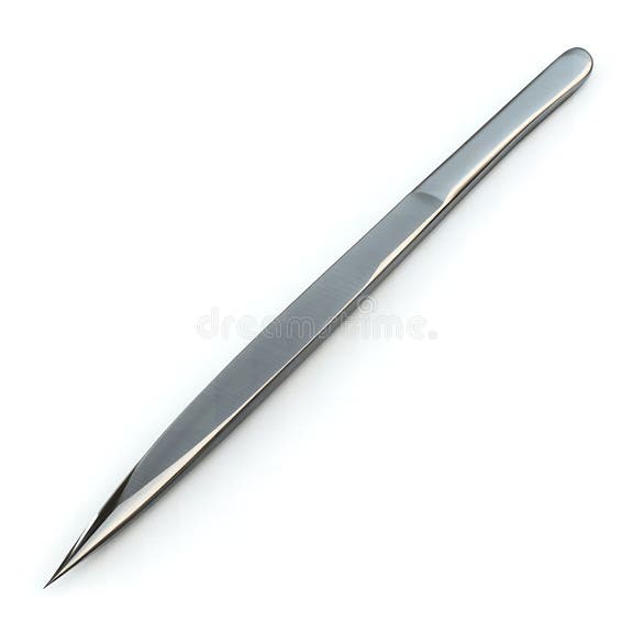 Sharp Metallic Needle Tool Isolated on White Background Perfect for ...