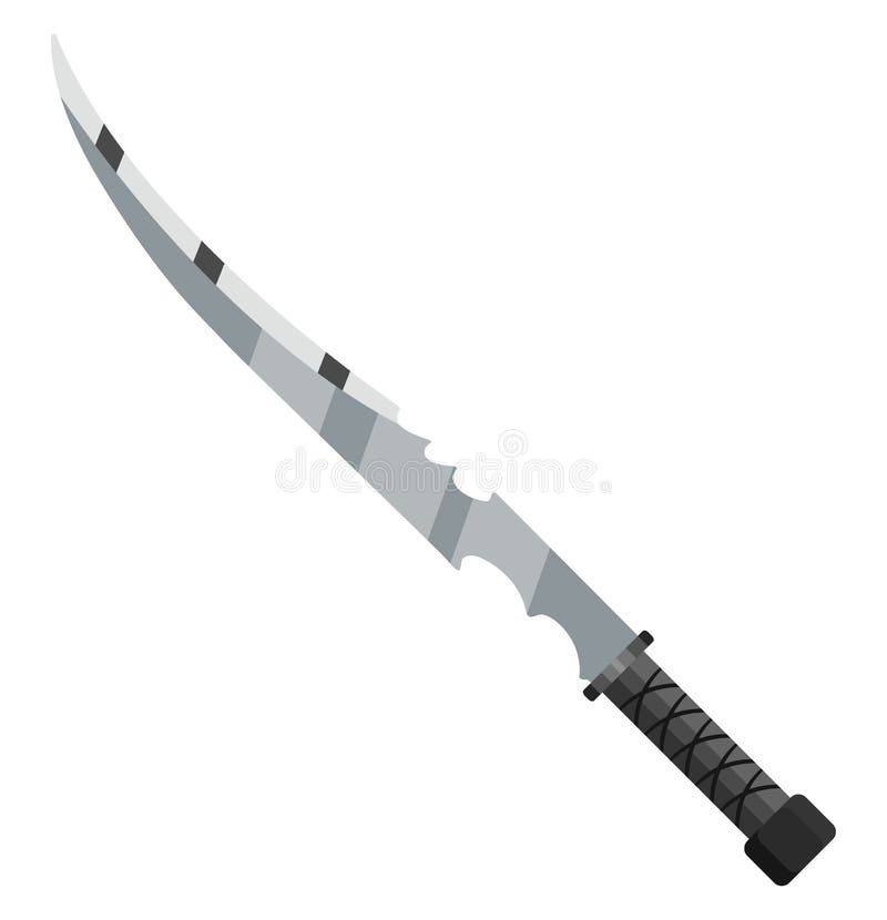 Sharp ninja swords, icon stock vector. Illustration of graphic - 262388832