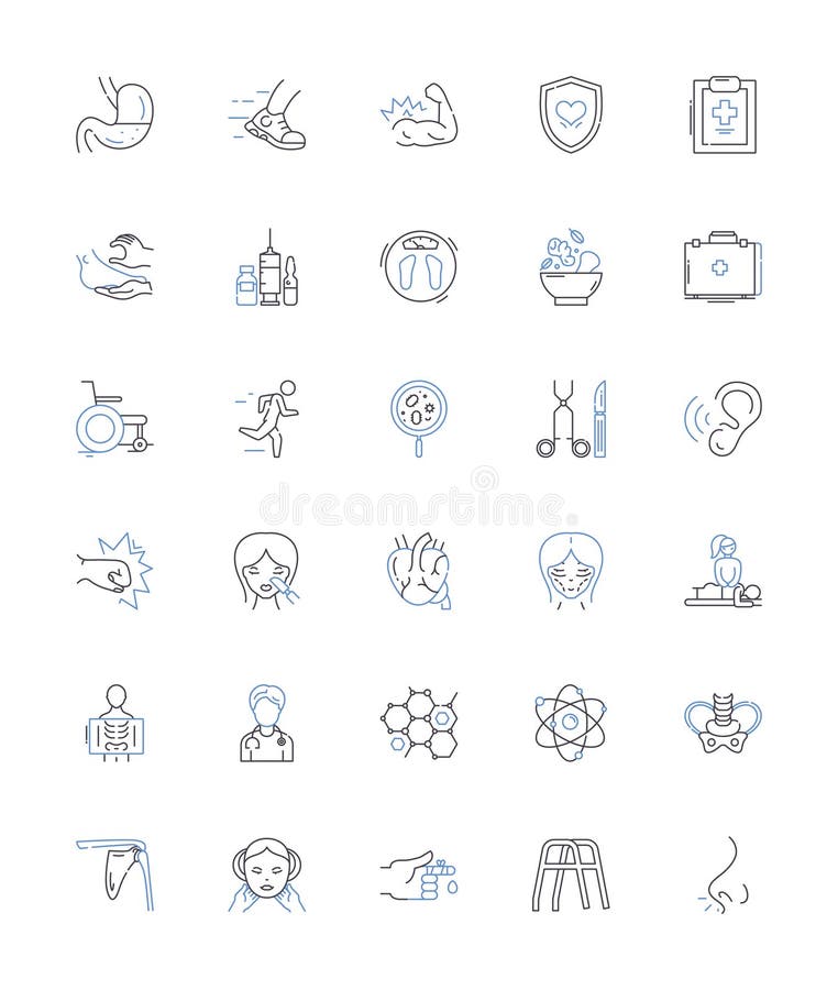 Sharp Nutrition Line Icons Collection. Balanced, Cleanse, Boost ...