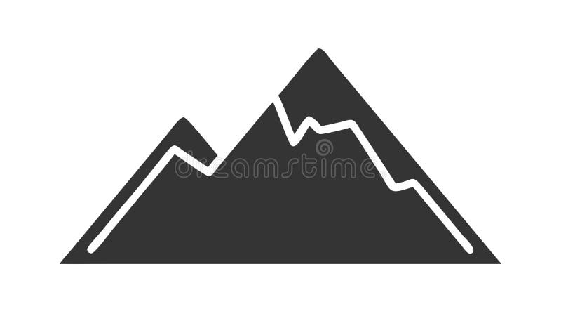 Sharp Peak Mountain Icon Vector, Altitude Challenge Symbol, Vector ...