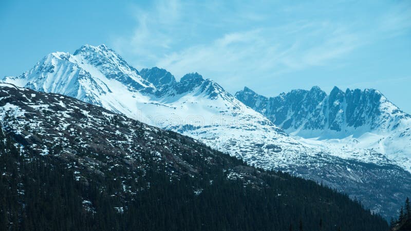 Sharp Peaks stock photo. Image of white, snowcapped, pass - 63680060