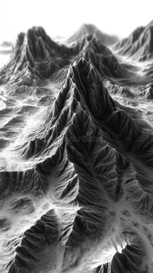 Sharp Peaks of the Ridge stock illustration. Illustration of scenery ...