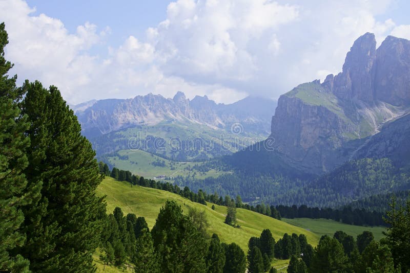 Sharp Peaks Rise Above Alpine Summer Meadows Stock Image - Image of ...