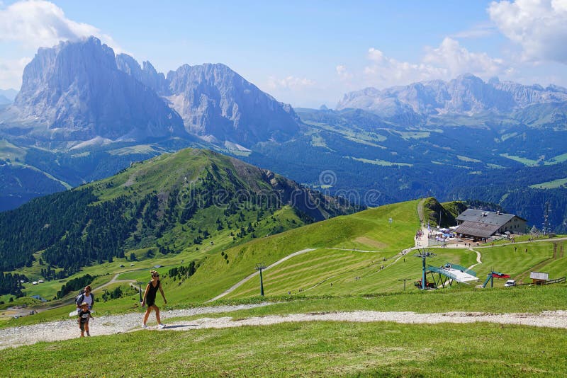 Sharp Peaks Rise Above Alpine Summer Meadows Editorial Photography ...