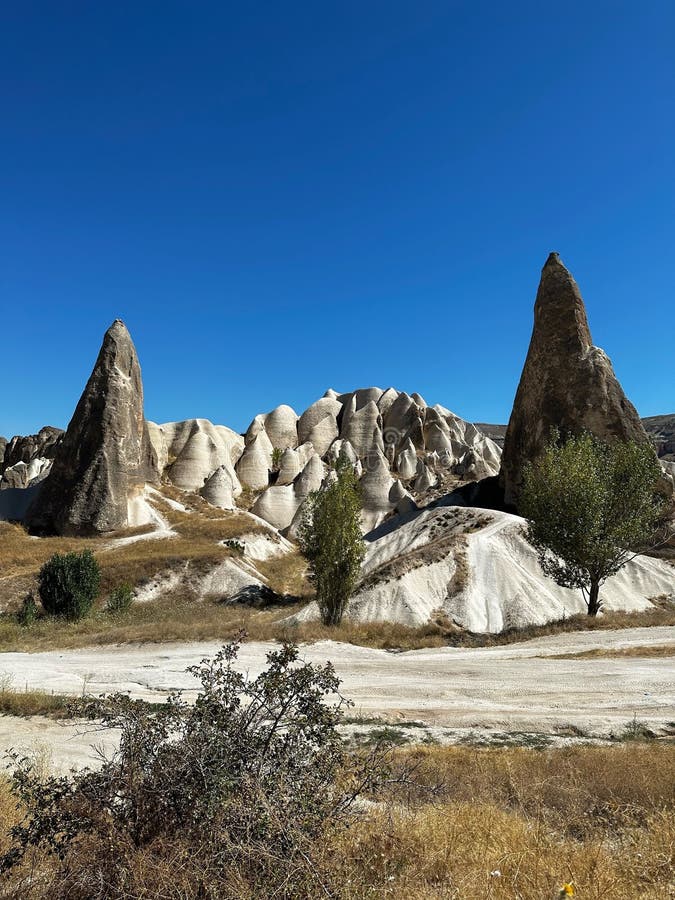 Sharp Peaks and Soft Valleys (Rose Valley, Turkey) Stock Image - Image ...