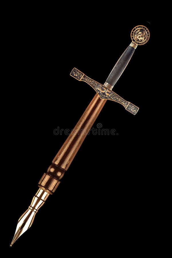 Sharp pen stock image. Image of martial, golden, metal - 8443299