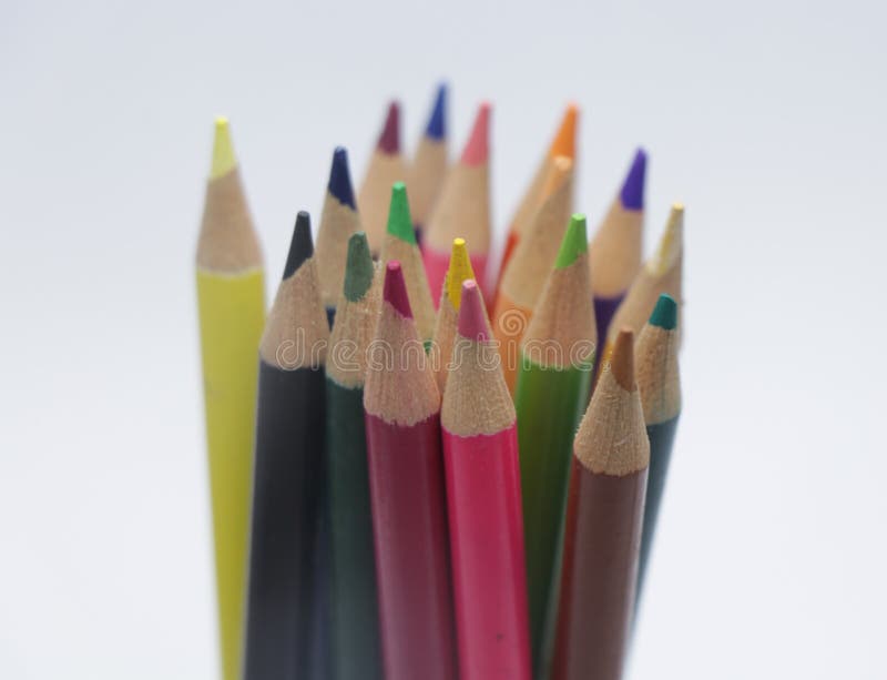 Sharp Pencil Color Drawing Art Stock Photo - Image of business ...