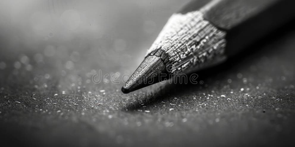 Sharp Pencil on Graphite stock photo. Image of black - 363962960