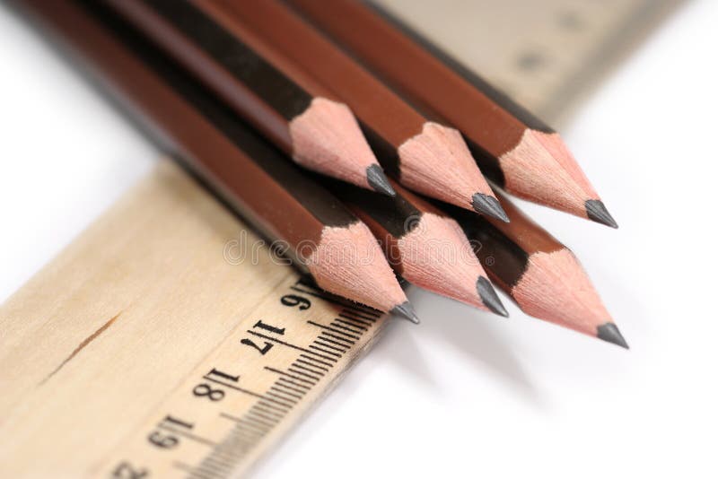 Ruler And Pencil Picture. Image: 4425824