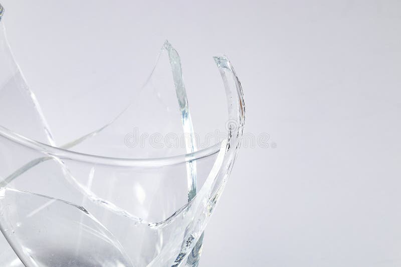 Sharp Pieces of Broken Glass Isolated on White Background Stock Photo ...